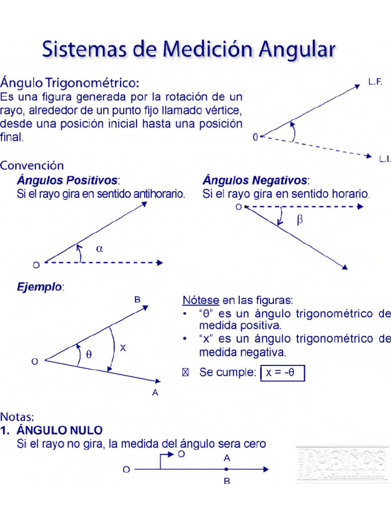Sistemas de Medición Angular EN TRIGONOMETRÍA | PDF