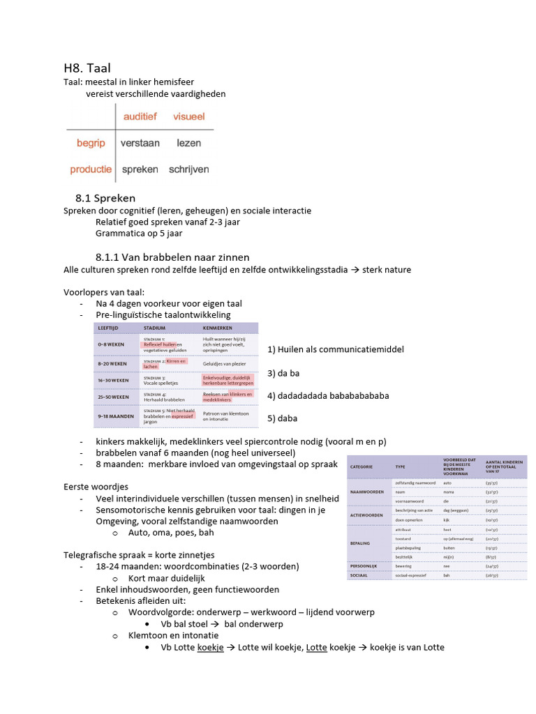H8 Taal | PDF