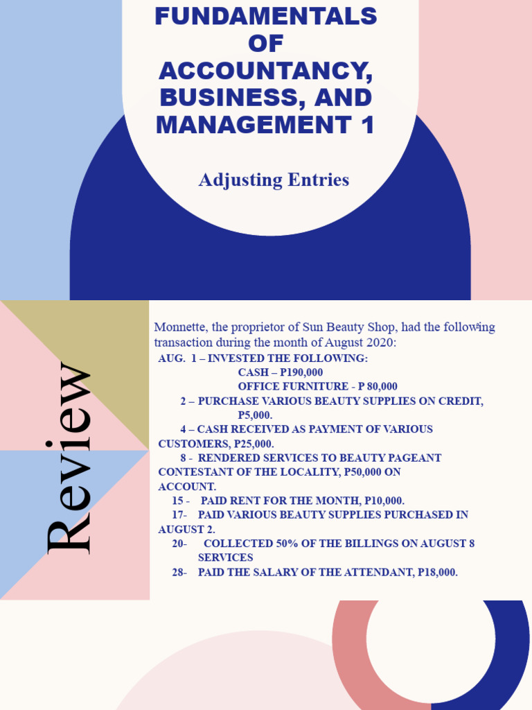 Adjusting Entries | PDF | Deferral | Expense