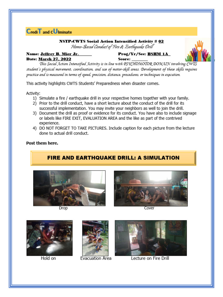 Activity For Module 1 - Jeffrey B. Mier Jr. BSHM 1a | PDF | Emergency Management | Simulation