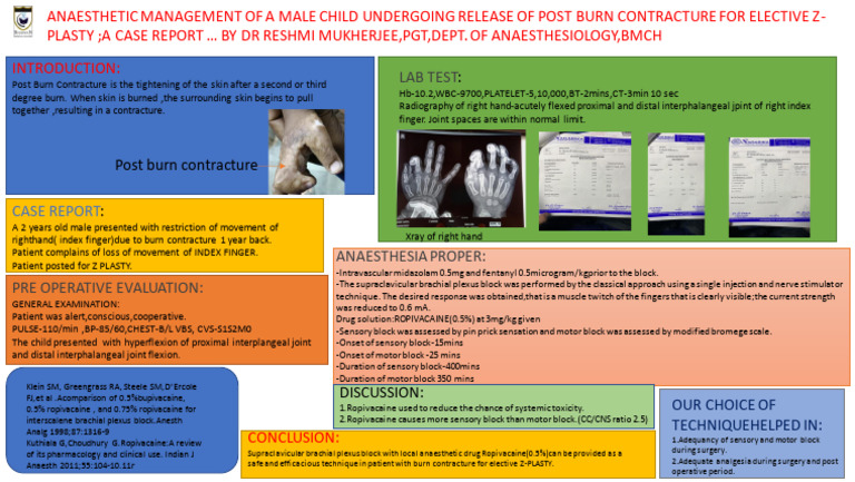Anaesthetic Management - Release of Post Burn Contracture | PDF ...