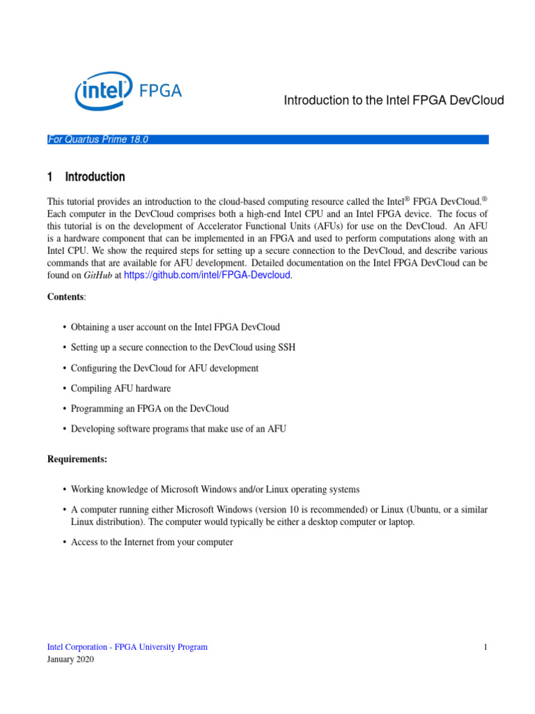 DevCloud Introduction | PDF