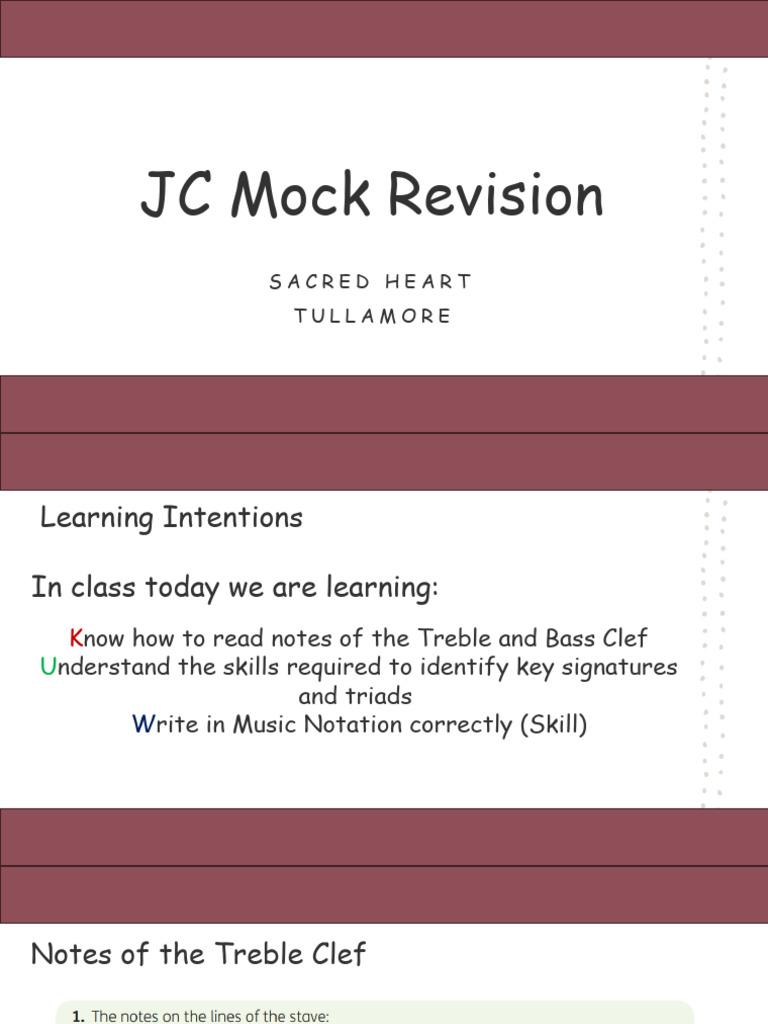 JC Mock Revision | PDF | Chord (Music) | Scale (Music)