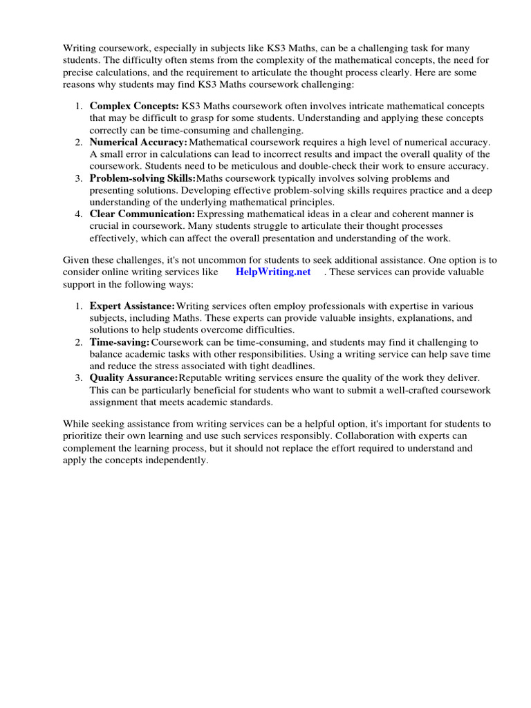 Ks3 Maths Coursework | PDF