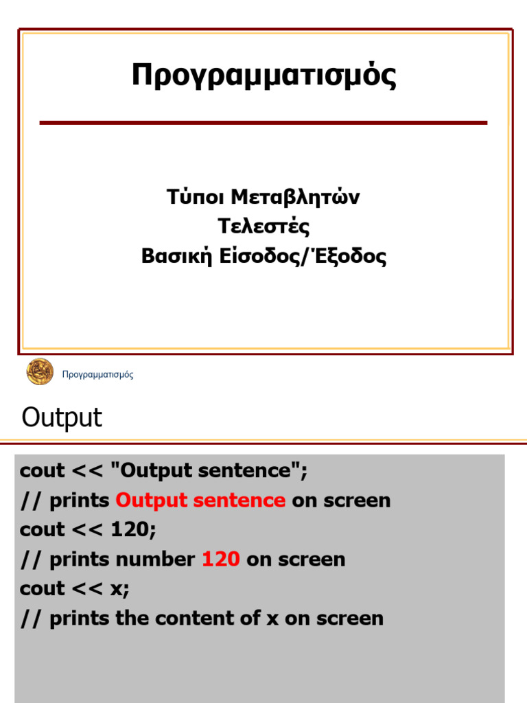 Lecture03-Types and IO | PDF | Boolean Data Type | Information Technology