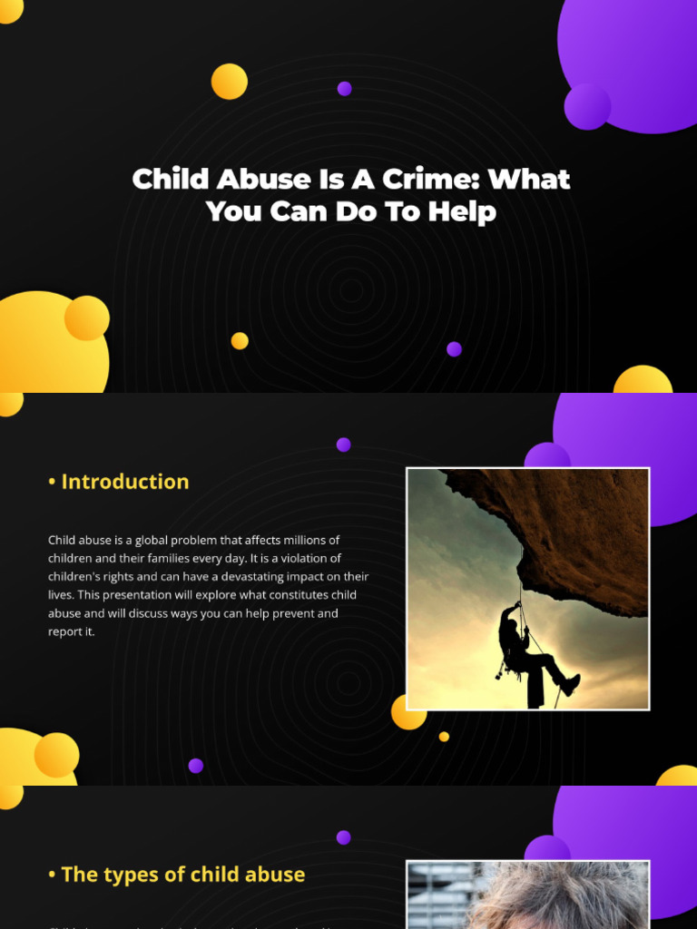 Presentation On Child Abuse | PDF
