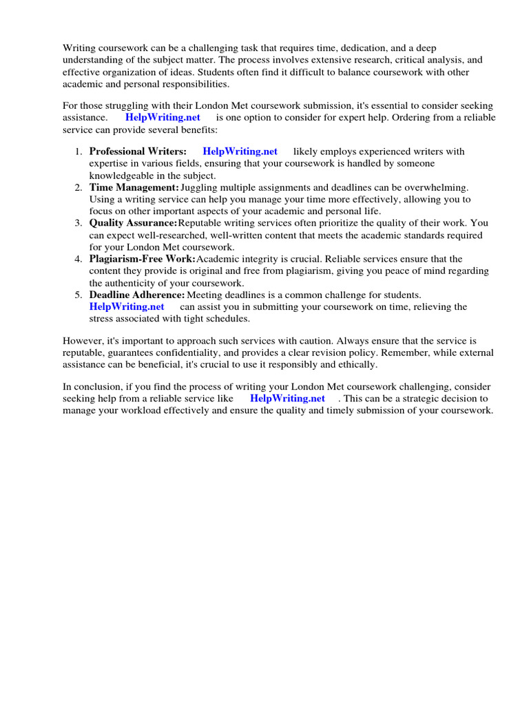 London Met Coursework Help Guide | PDF | World Wide Web | Internet & Web