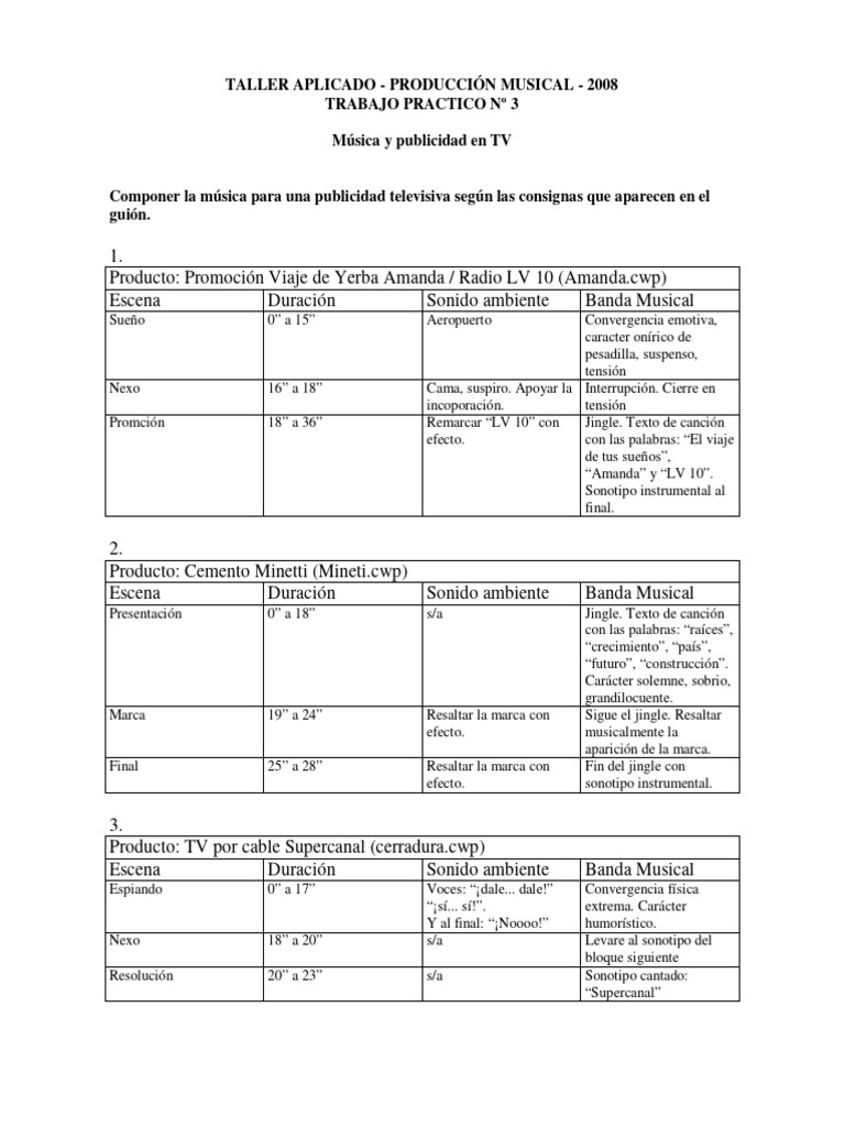 TPN 3 Publicidad para TV | PDF | Entretenimiento