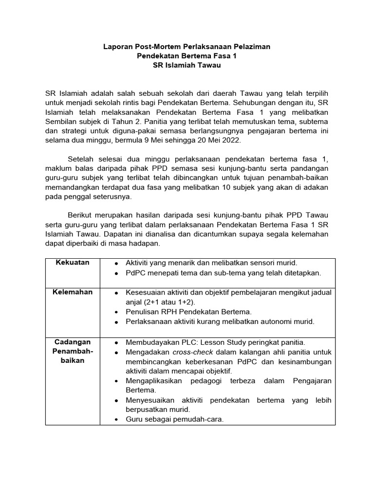 Laporan Post Mortem | PDF