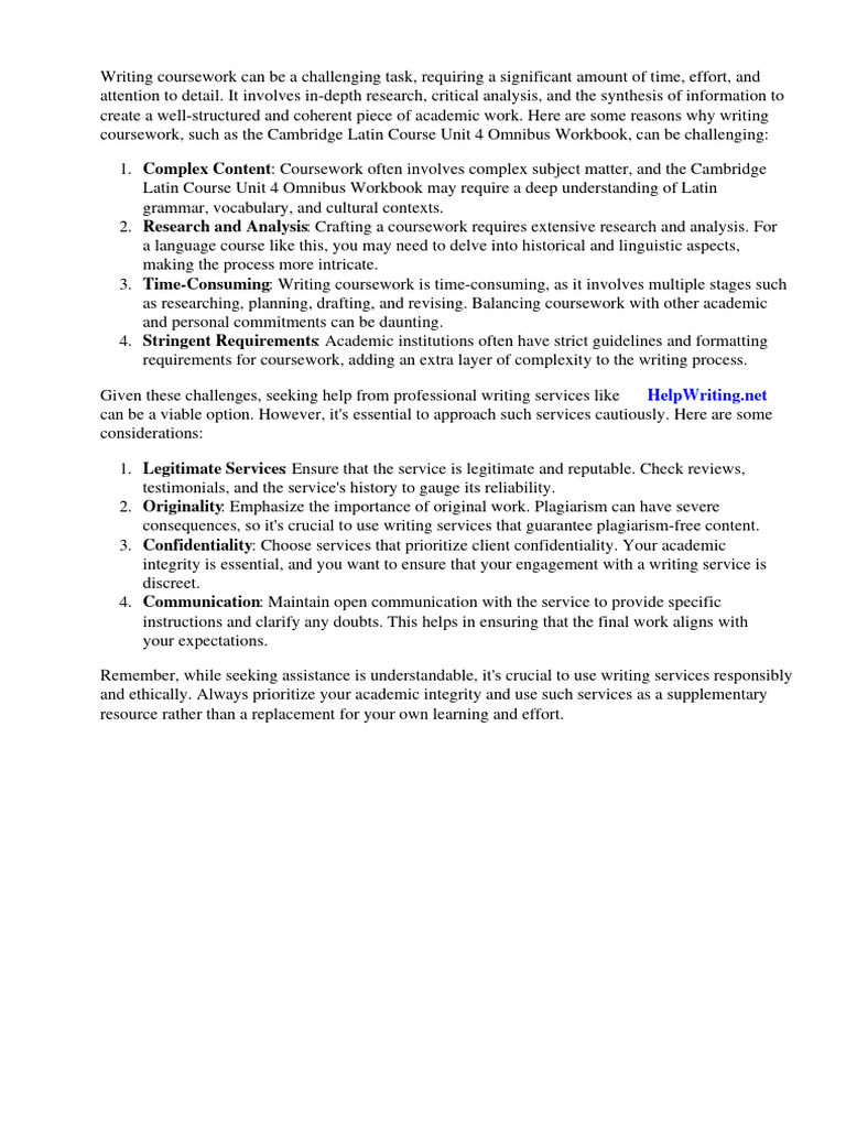 Cambridge Latin Course Unit 4 Omnibus Workbook | PDF | Latin | Books