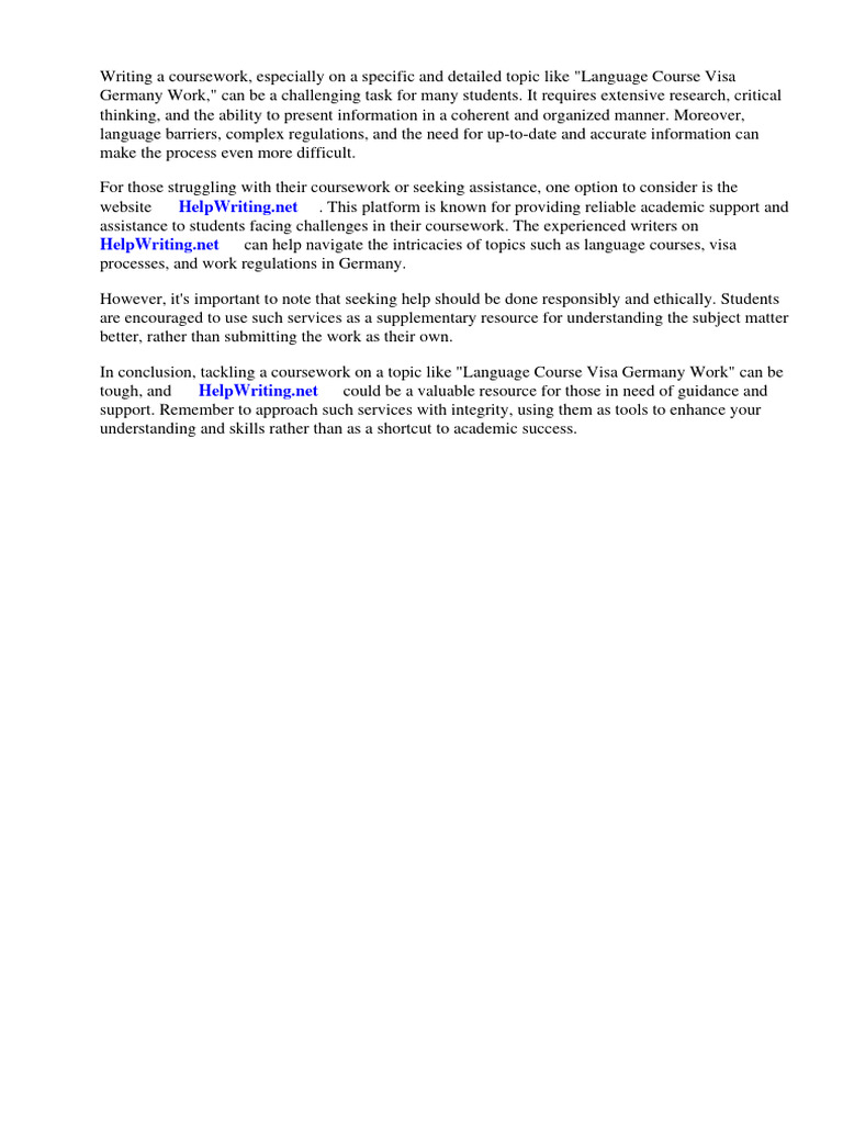 Language Course Visa Germany Work | PDF | Travel Visa