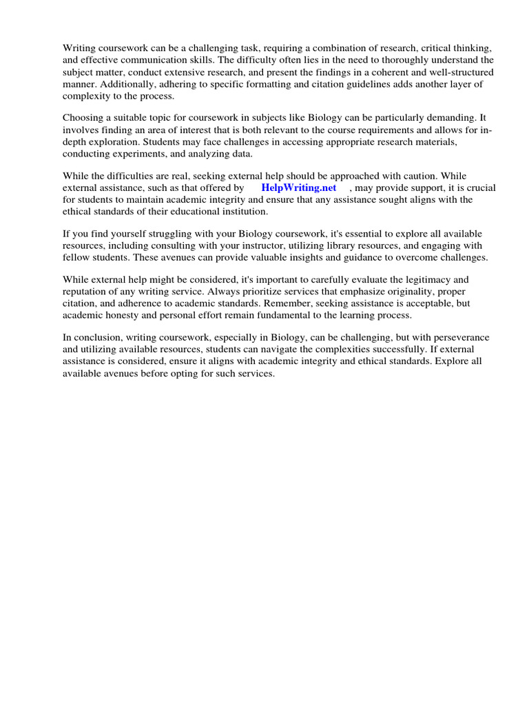 Good As Biology Coursework Ideas | PDF | Recycling | Water