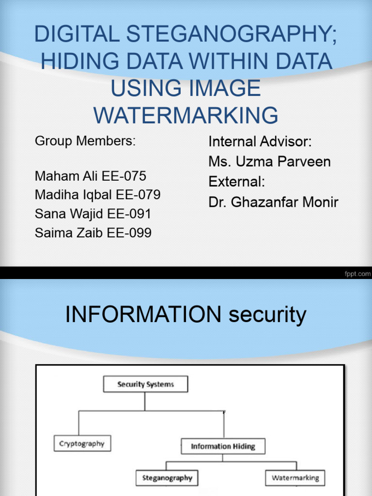 Digital Steganography with Watermarking | PDF | Wavelet | Cryptography