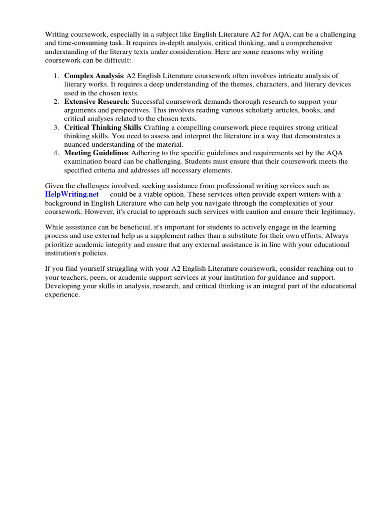 English Literature A2 Coursework Aqa | PDF | Aesthetics | Experience