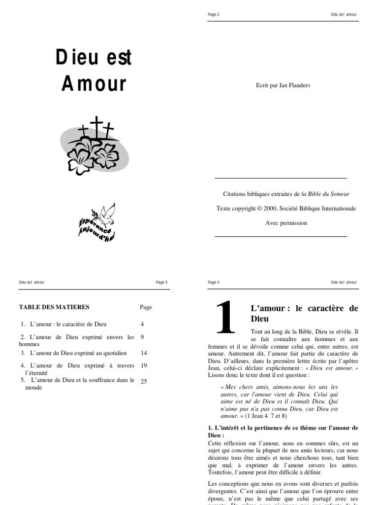 Dieu Est Amour Lan Flanders | PDF | Dieu | Amour