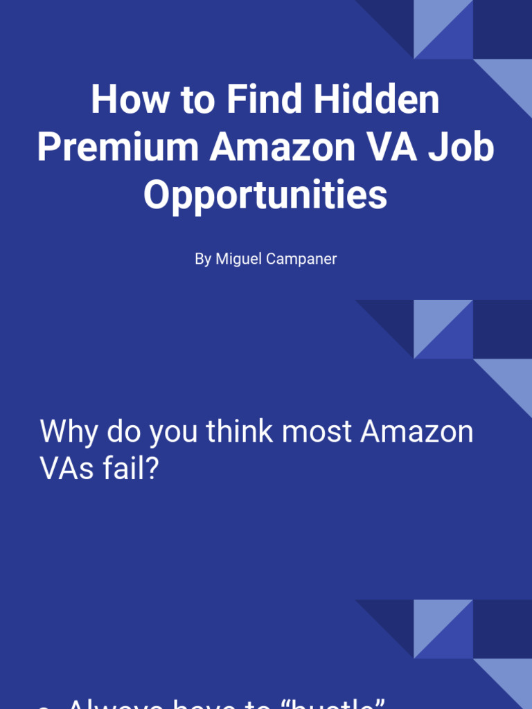 Amazon VA Job Hunting Guide | PDF | E Commerce | Human Communication