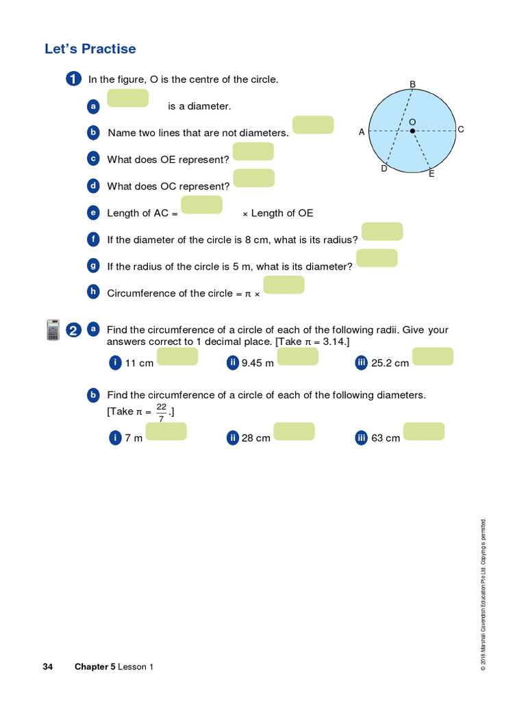Calculating Circle Measurements | PDF | Circle | Radius