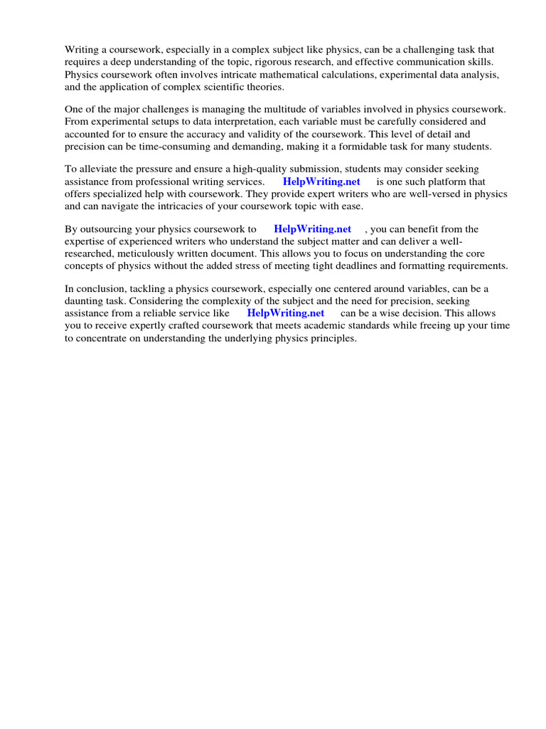 Physics Coursework Assistance Guide | PDF | Physics | Force