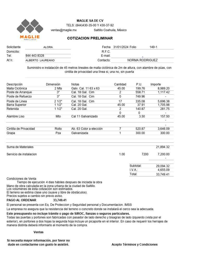 149-1 Alora-Sin Alambre de Puas | PDF