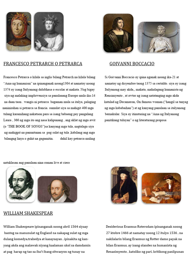 Talambuhay Sa Renaissance | PDF