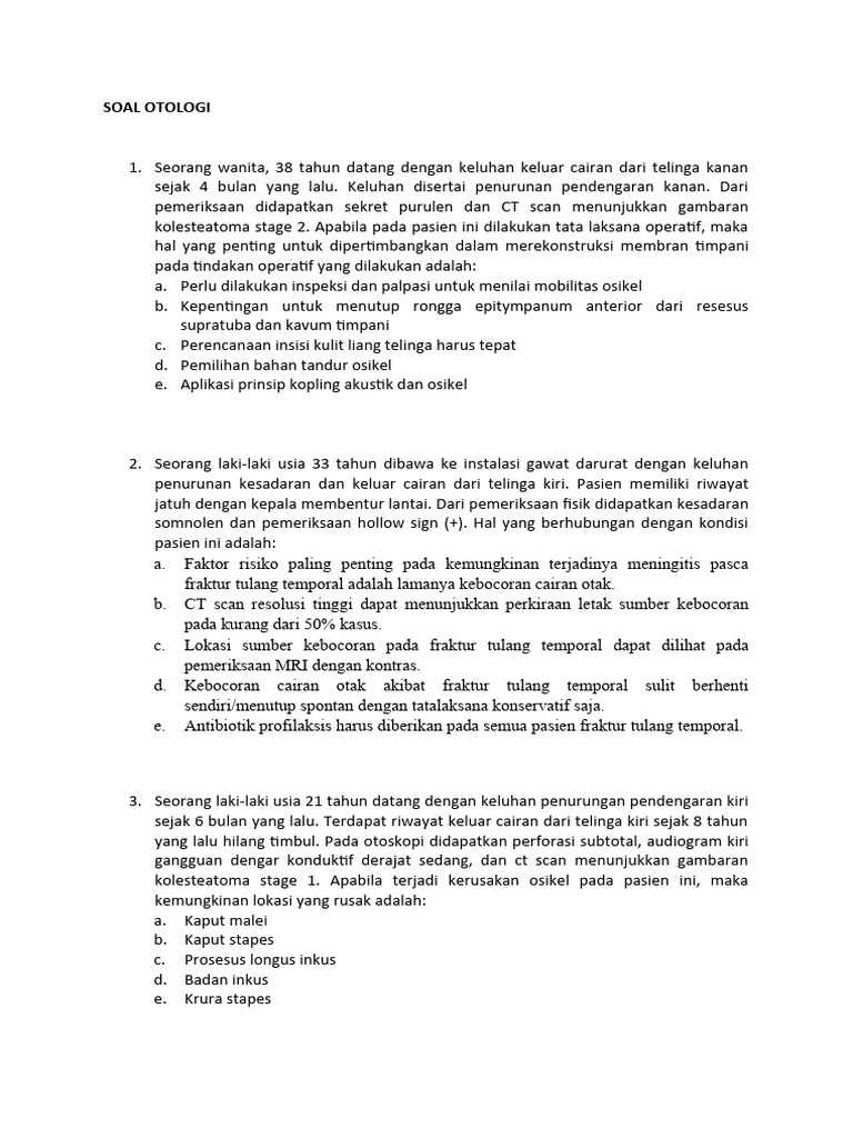 SOAL OTOLOGI - Pro Unas 2 - Latihan | PDF | Sains & Matematika