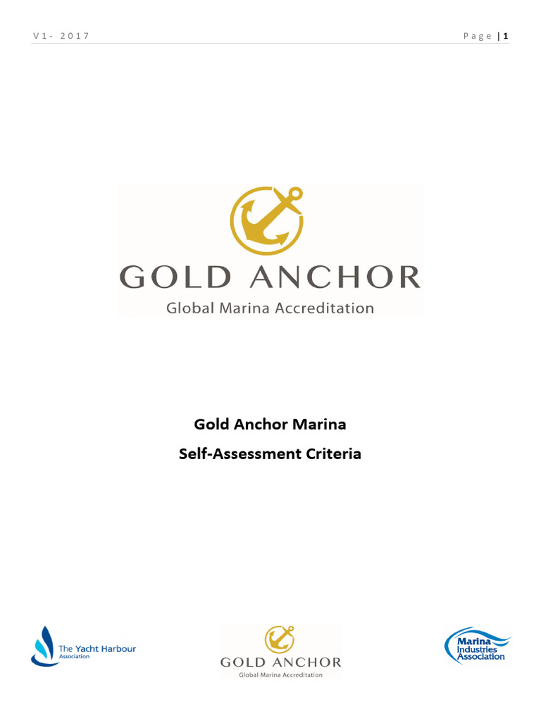 Gold Anchor Marina Self Assessment V1 - 2019 | PDF