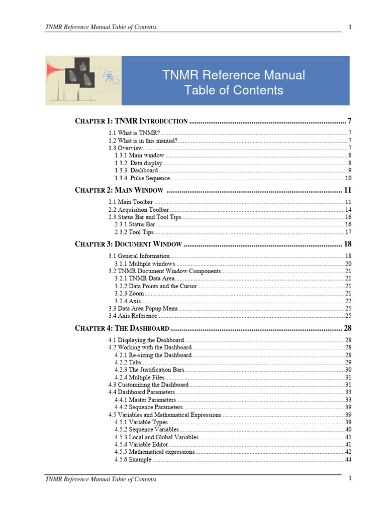 TNMR Reference Guide | PDF | Window (Computing) | Menu (Computing)