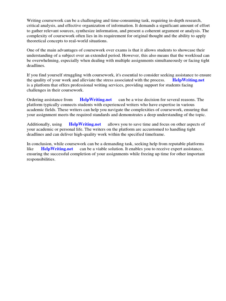 Coursework Is Better Than Exams | PDF | Thought | Reason