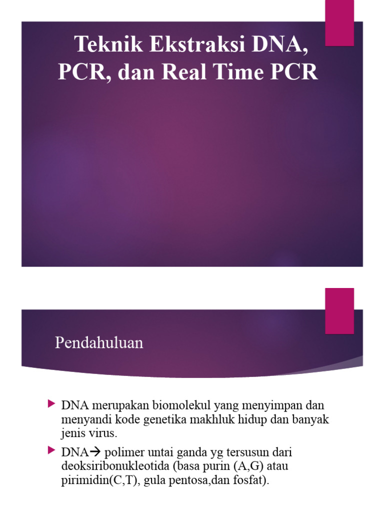 Ekstraksi DNA-Materi Pelatihan PCR | PDF