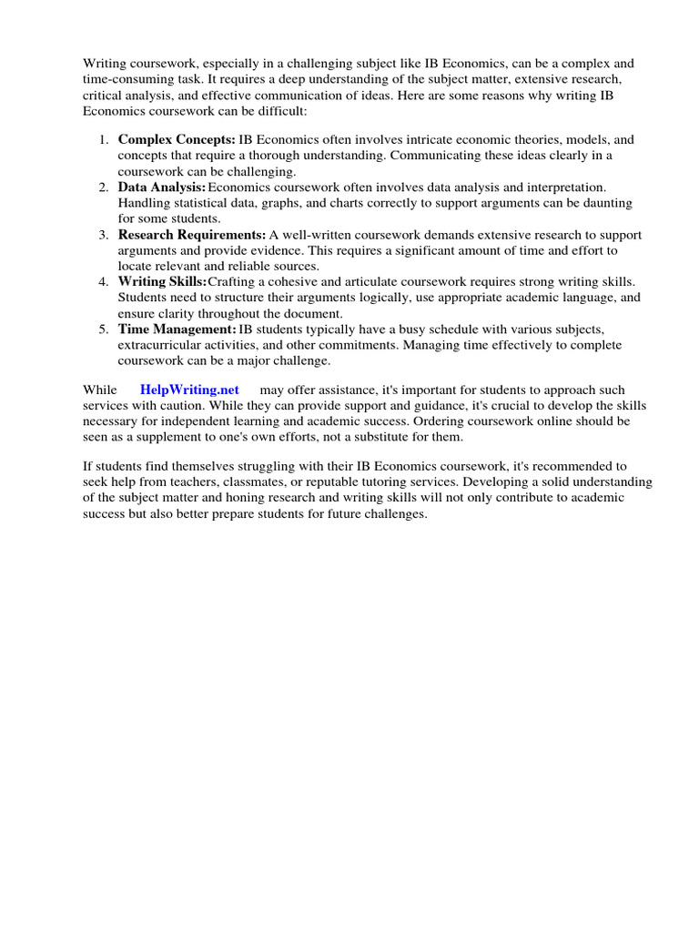 Ib Coursework Economics | PDF | Economics | Goods