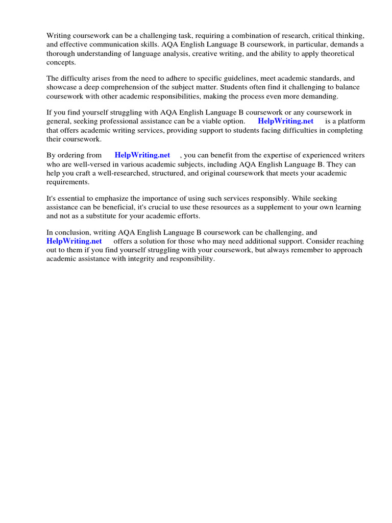 Aqa English Language B Coursework Examples | PDF | Business