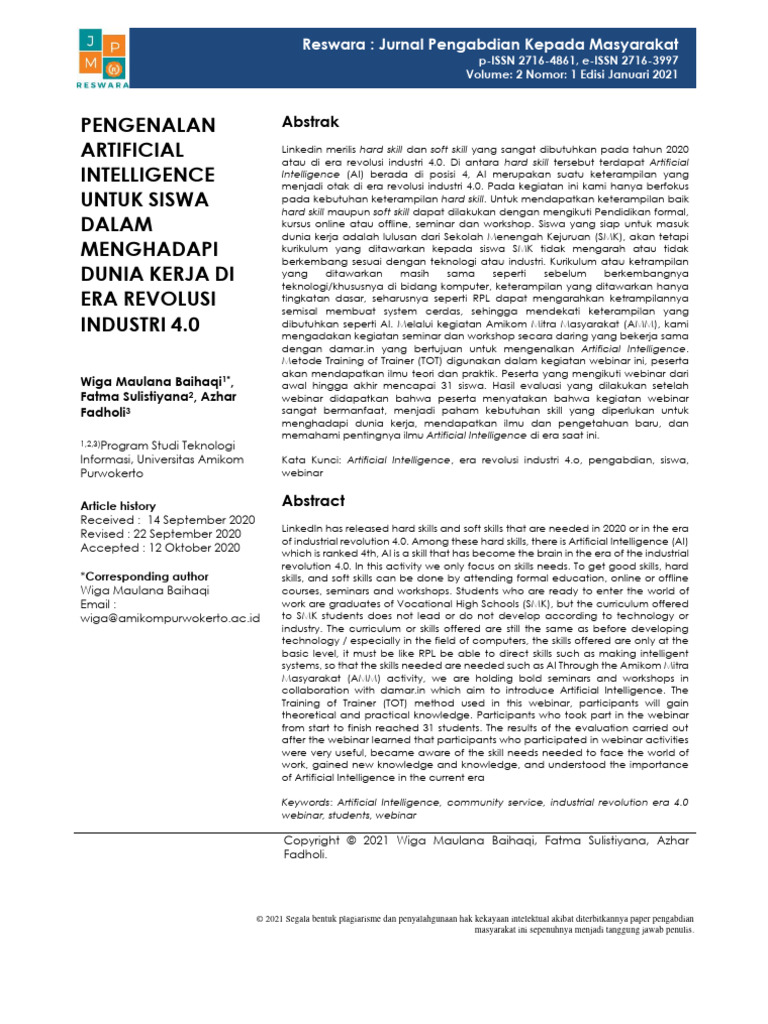Pengenalan Artificial Intelligence Untuk | PDF | Komputer