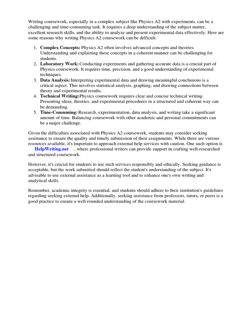 Physics A2 Coursework Experiments | PDF | Physics | Gce Advanced Level ...