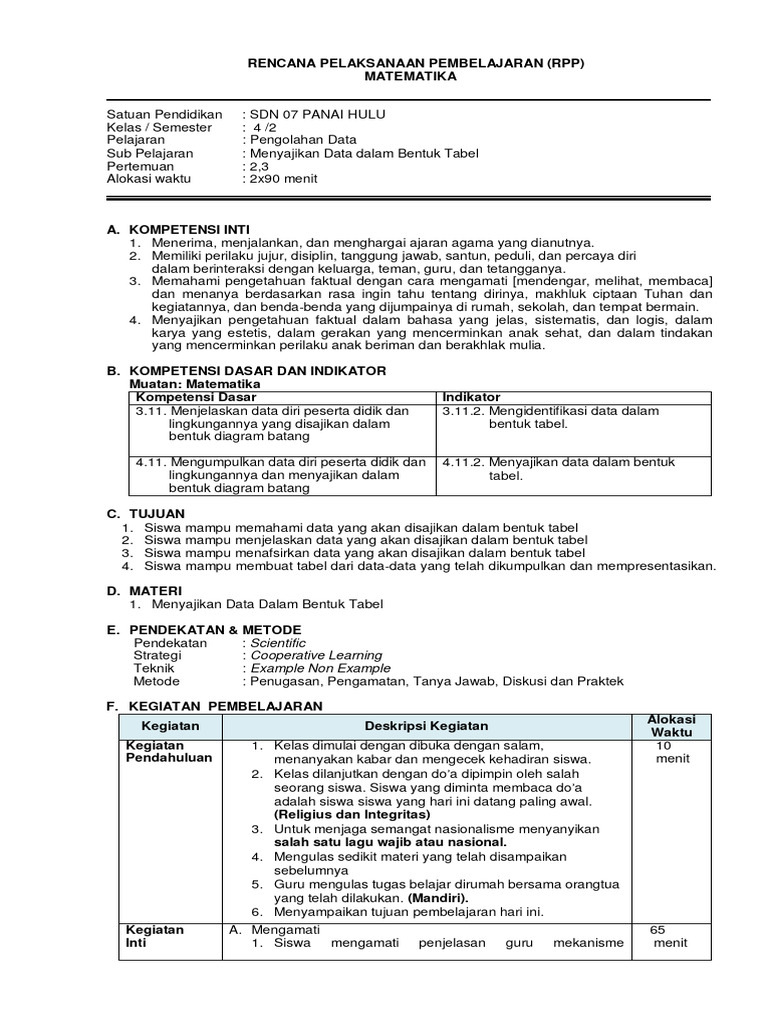 RPP Kelas 4 Nurjannah | PDF | Karier & Perkembangan