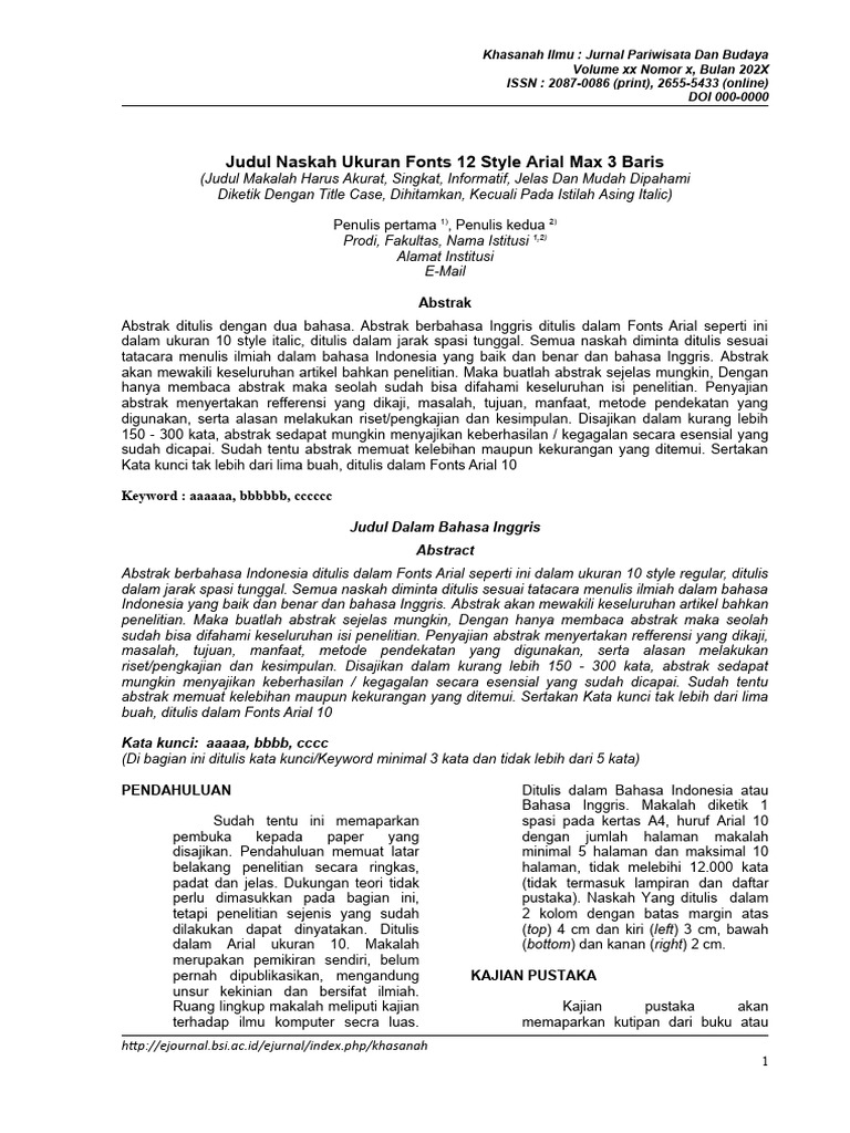 Templete Khasanah Ilmu 202X | PDF