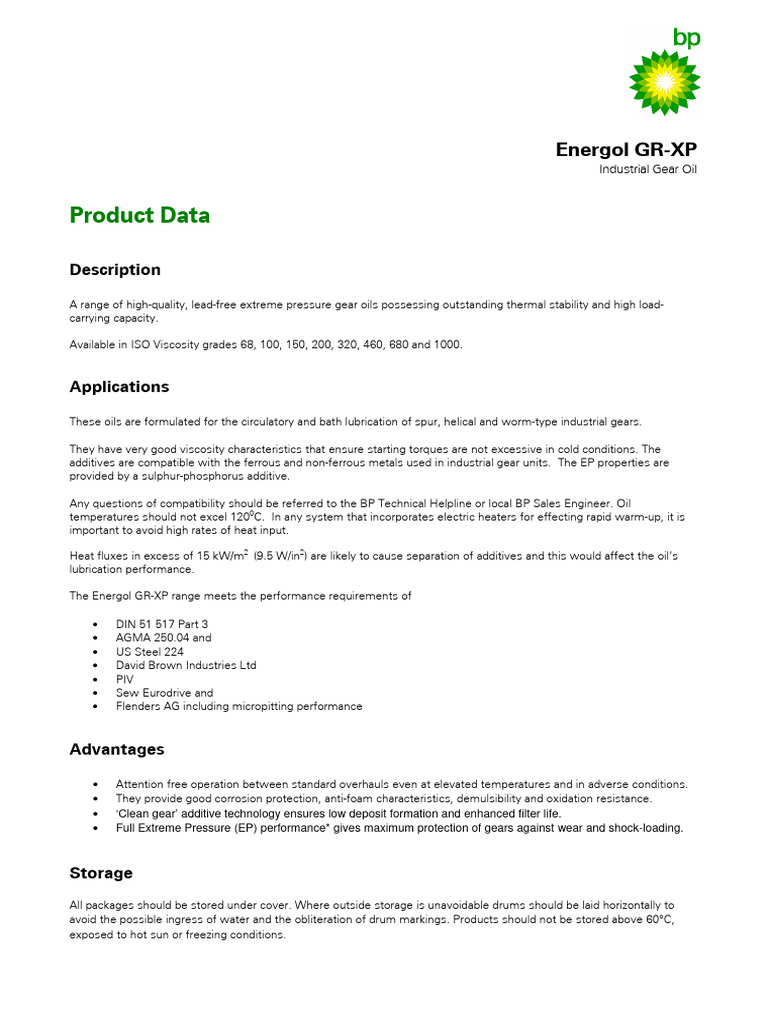 BP Energol GR XP 320.TDS | PDF