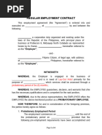 Project Based Employment Contract | PDF | Working Time | Employment