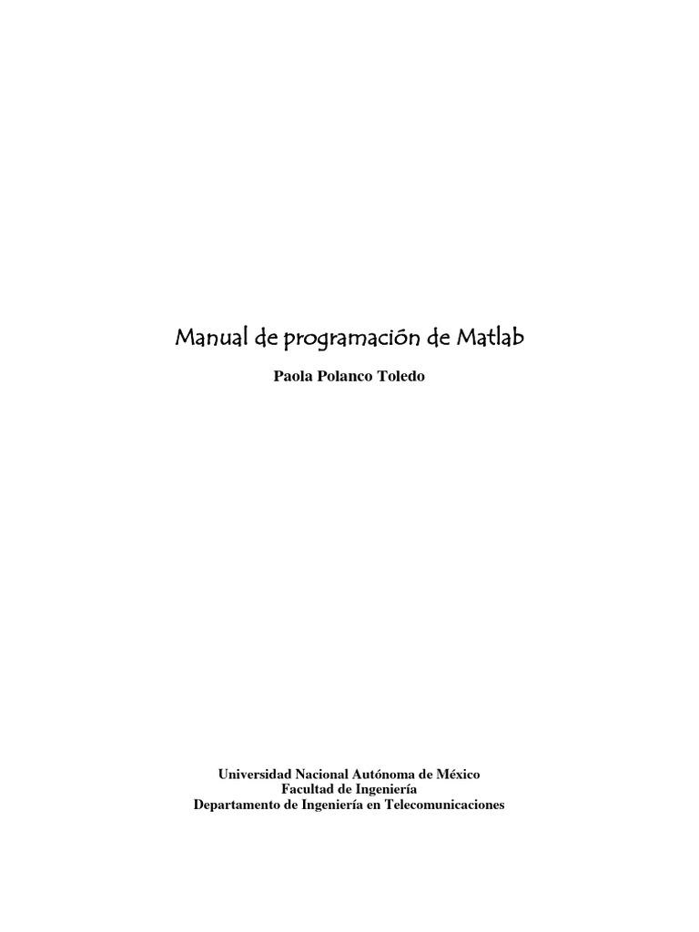 Manual de Matlab | PDF | Matriz (Matemáticas) | Funciones trigonométricas