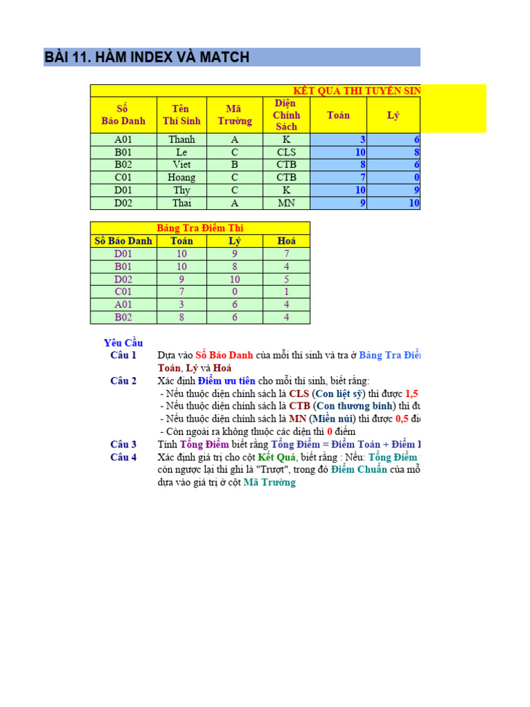 BT TH Match Va Index | PDF
