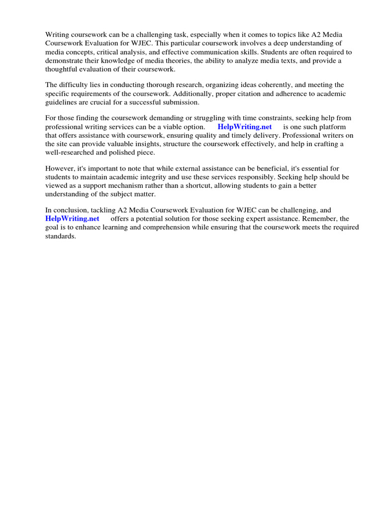 A2 Media Coursework Evaluation Wjec | PDF | Mass Media | Blog