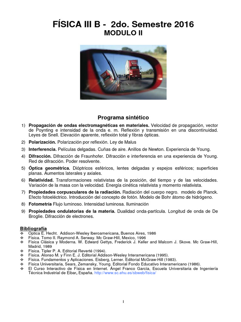 Guia Trabajos Practicos MODULO II - Incluye Cronograma - 2do Sem 2016 - FISICA III B | PDF ...