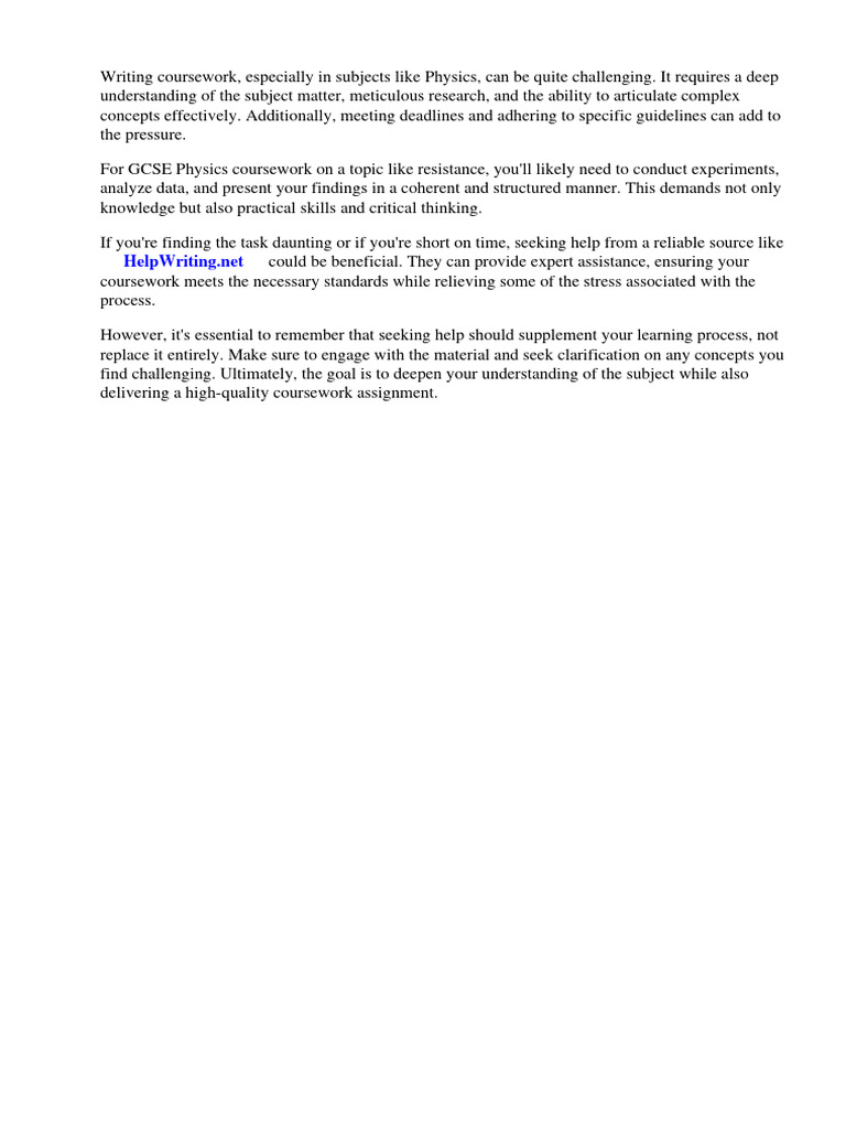 Resistance Gcse Physics Coursework | PDF | Facebook | Linked In