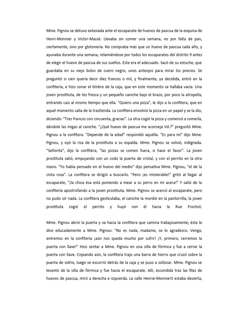 Mme Pignou (Cuento) | PDF