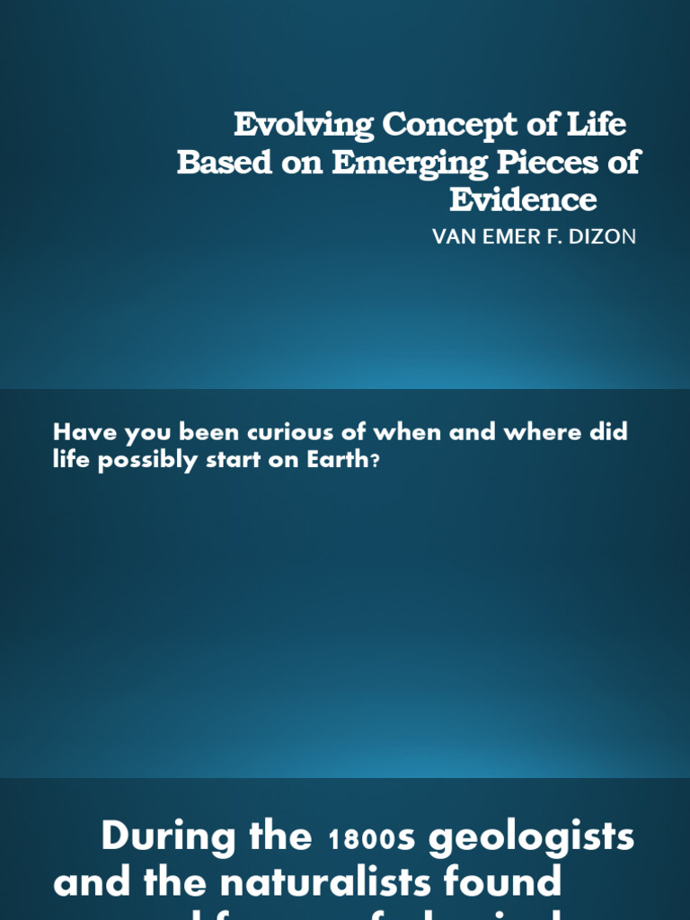 Evolving Concept of Life Based On Emerging Pieces of Evidence | Download Free PDF | Cell ...