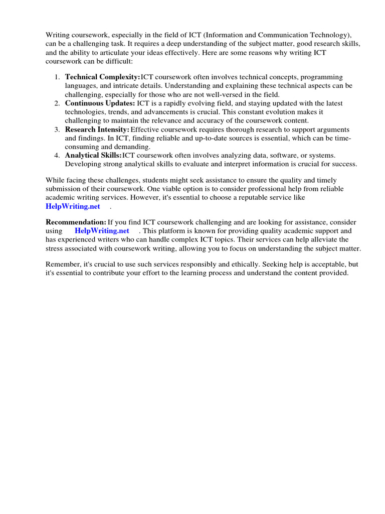 Ict As Level Coursework Help | Download Free PDF | Educational ...