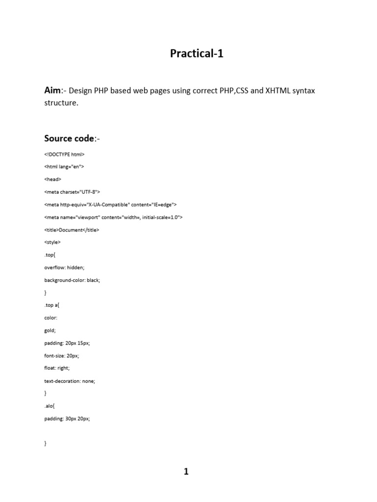 PHP Web Development Practical Guide | PDF | Php | Computing