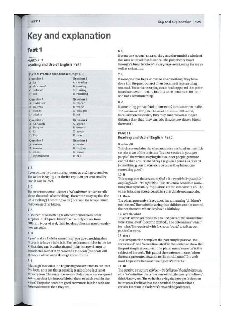 FCE Testbuilder Key | PDF