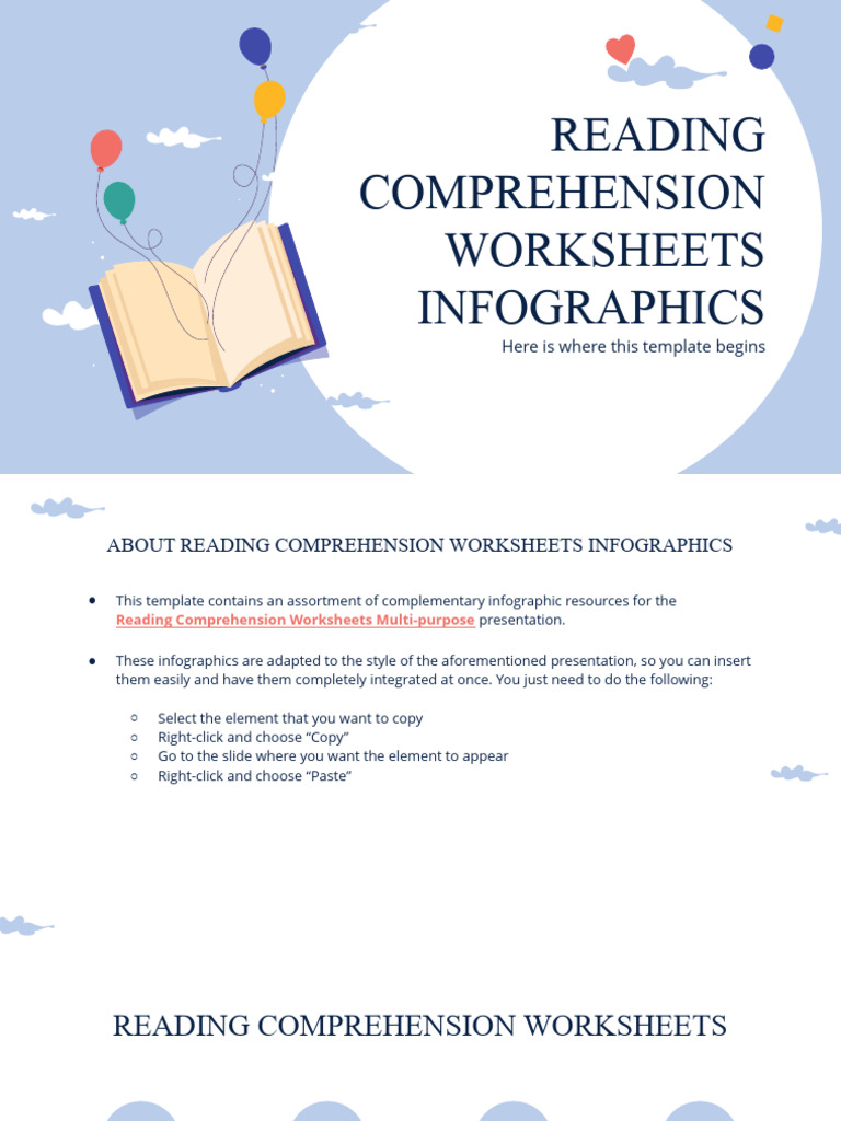 Reading Comprehension Worksheets Infographics | Download Free PDF ...