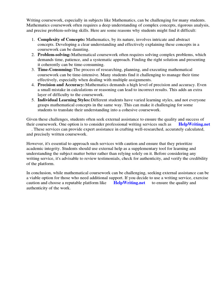 Mathematics T Coursework 2012 | PDF | Mathematics | Concept