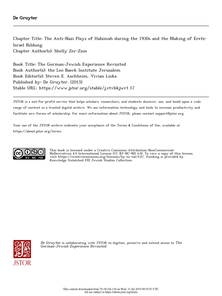 The Anti-Nazi Plays of Habimah | PDF | The Merchant Of Venice | Shylock